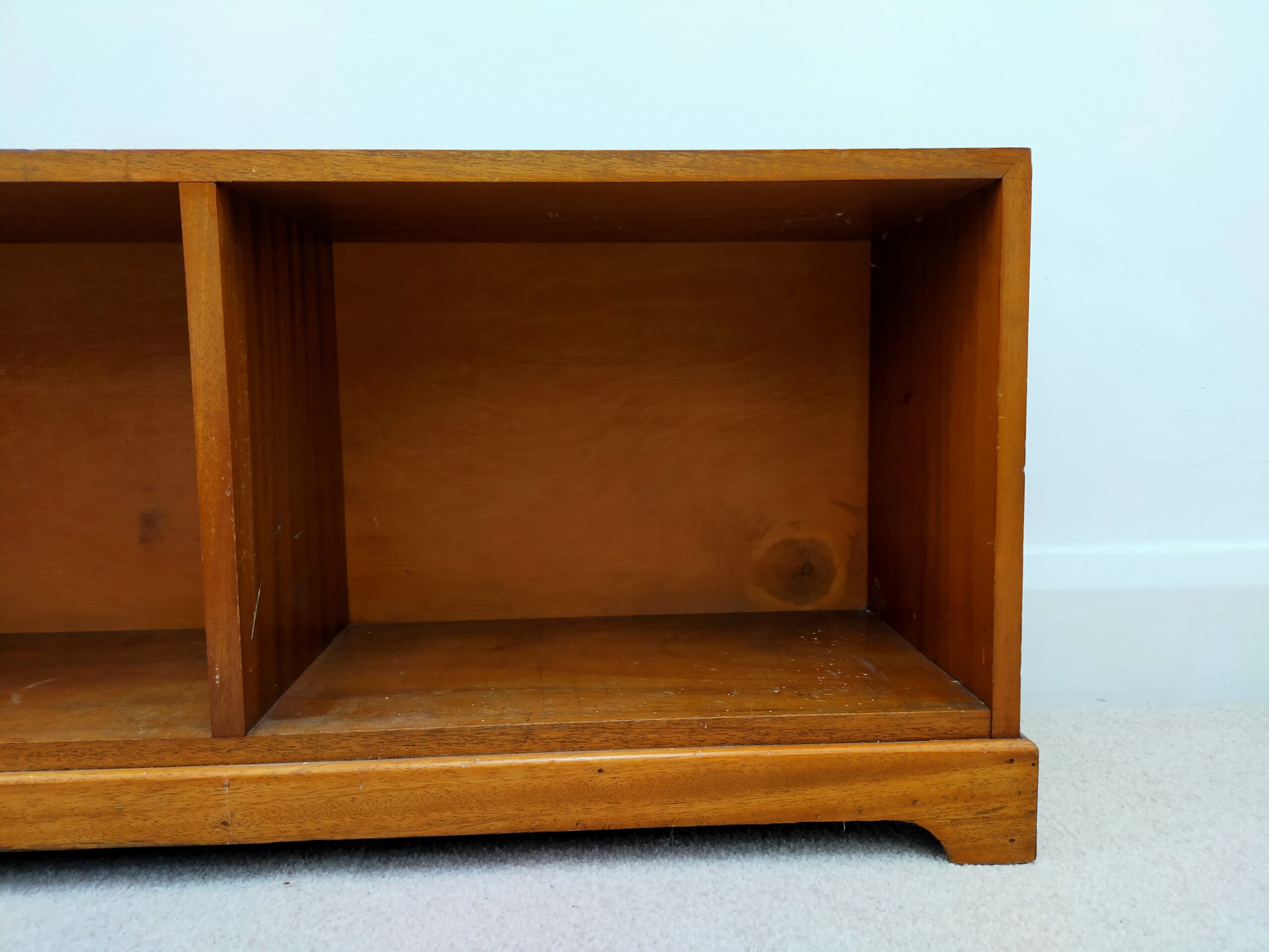 1970s low open shoe locker or shoe rack. | Manuel Greenwood Interior Design