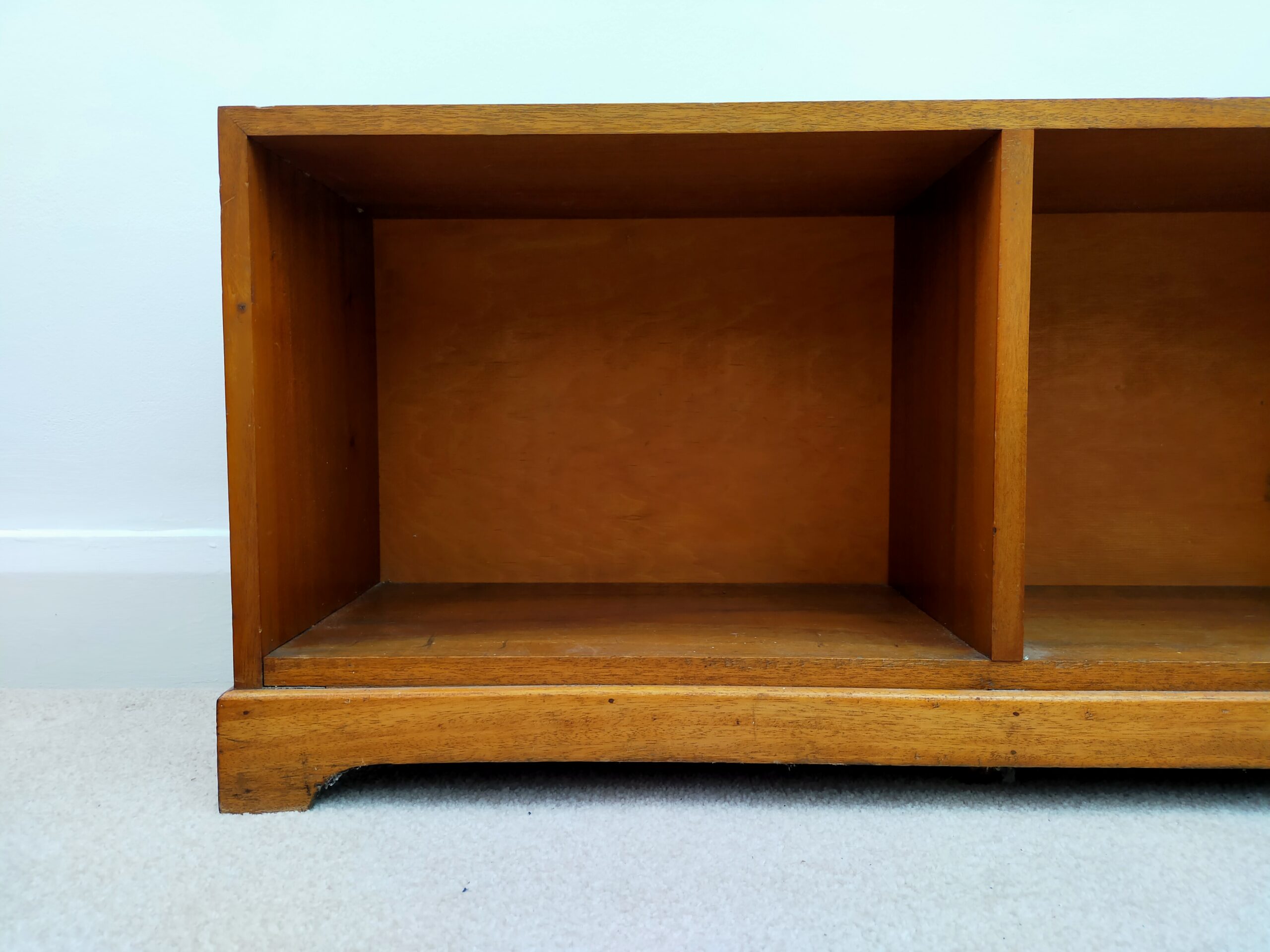 1970s low open shoe locker or shoe rack. | Manuel Greenwood Interior Design